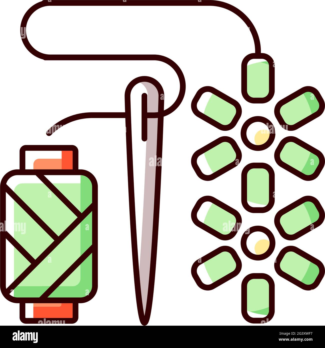 Bead Beadwork Stock Vector Images - Alamy