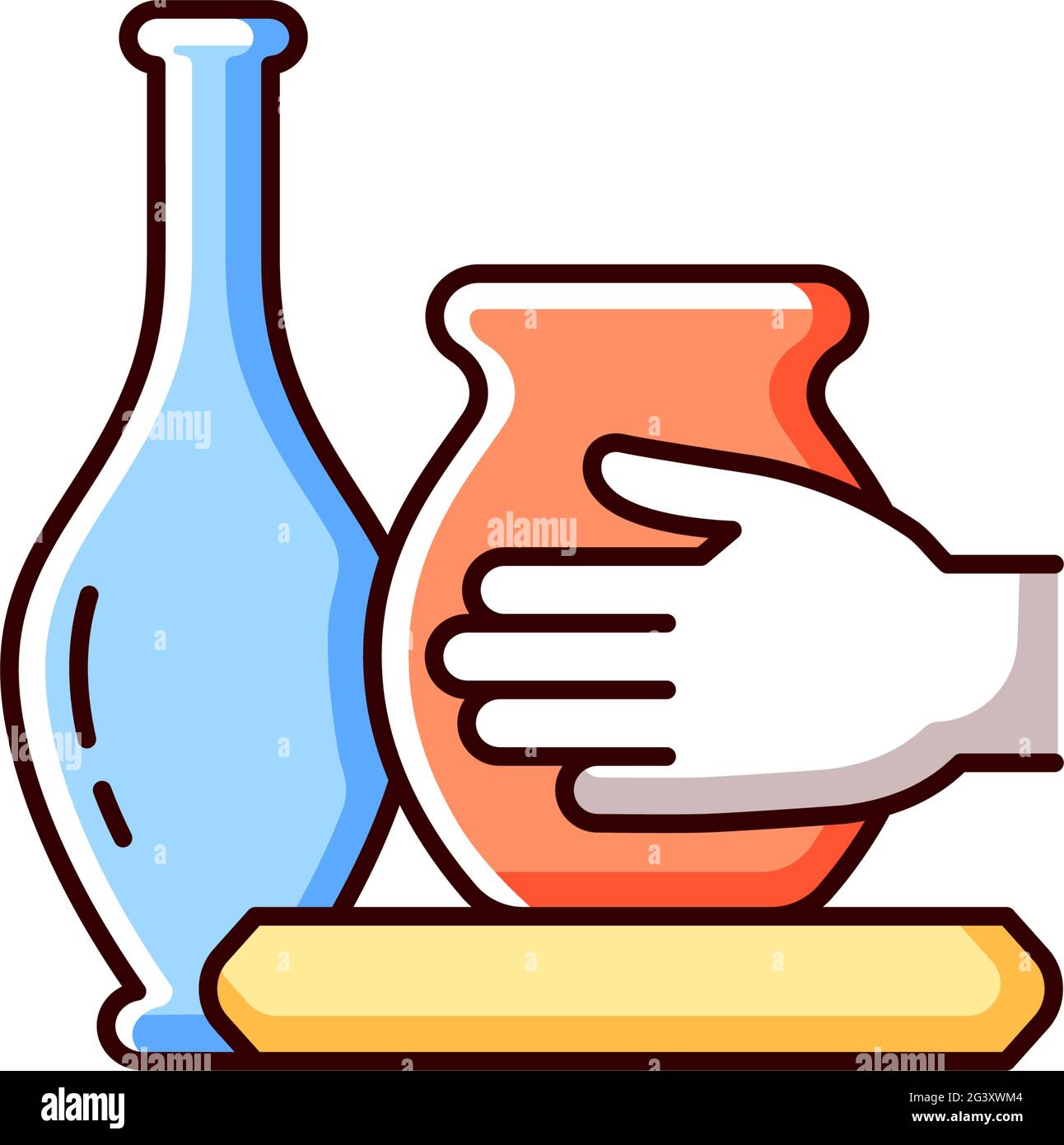 Handmade pottery RGB color icon Stock Vector Image & Art - Alamy
