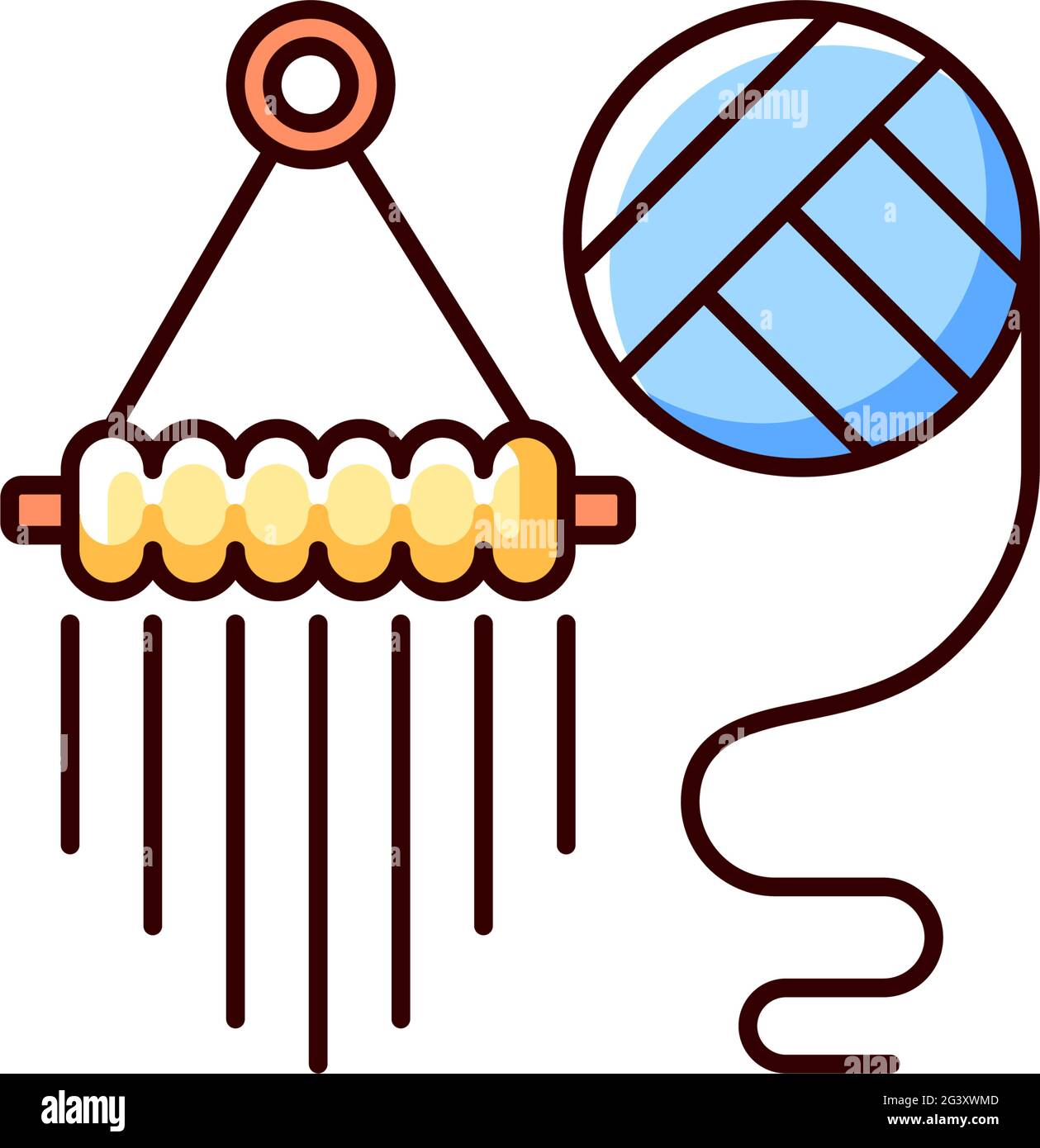 Wall macrame Stock Vector Images - Alamy