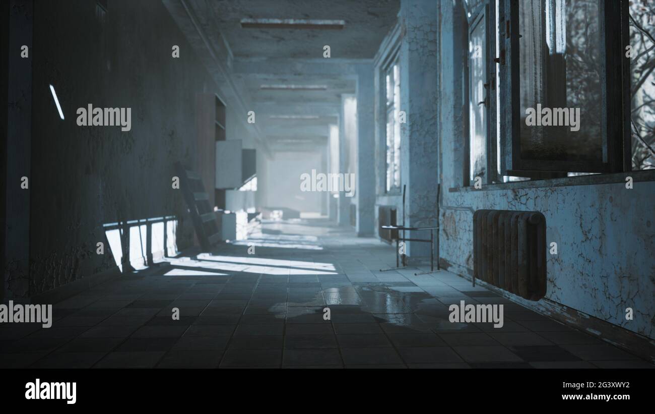 Interior of the abandoned soviet building Stock Photo - Alamy