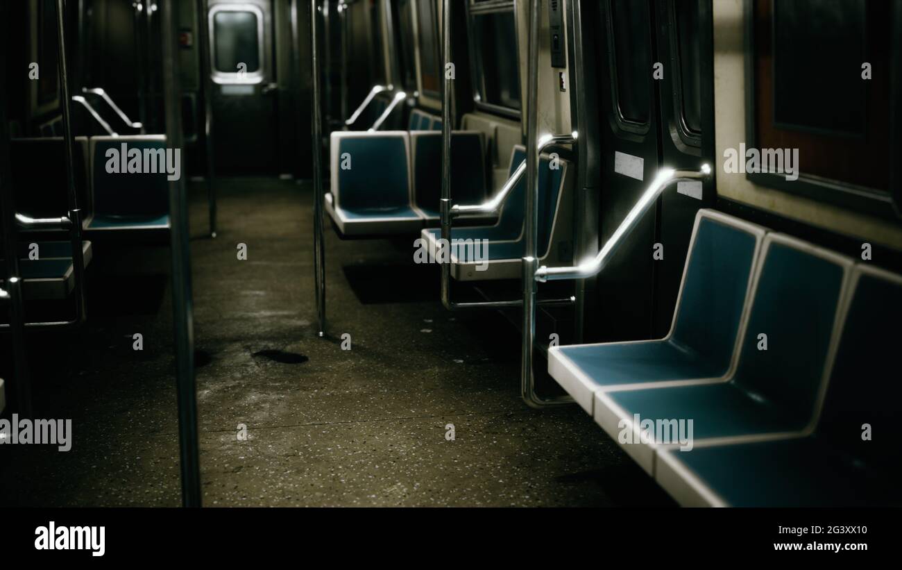 Empty subway car new york hi-res stock photography and images - Alamy