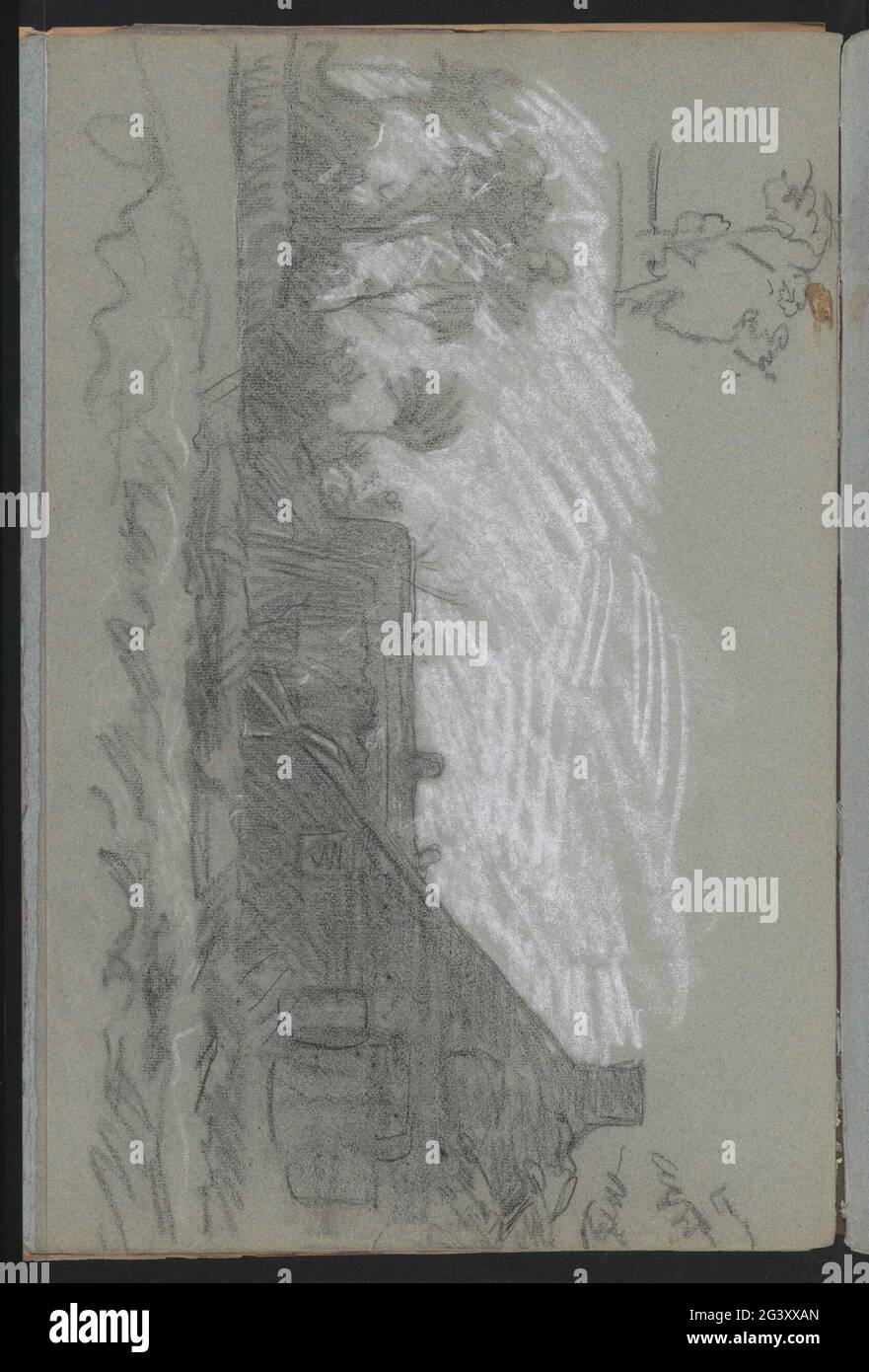 Farmhouse. Leaf 22 Verso from a sketchbook with 42 sheets Stock Photo ...