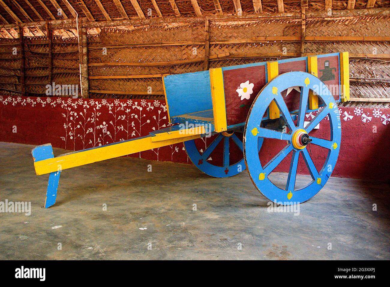 Multi Colored Bullock Cart Stock Photo - Alamy
