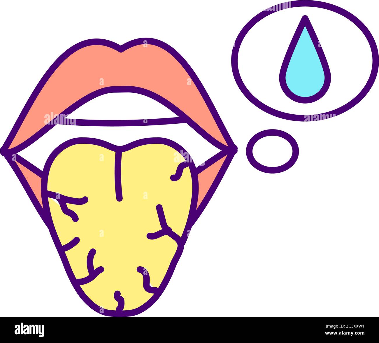 Thirsty RGB color icon Stock Vector Image & Art - Alamy