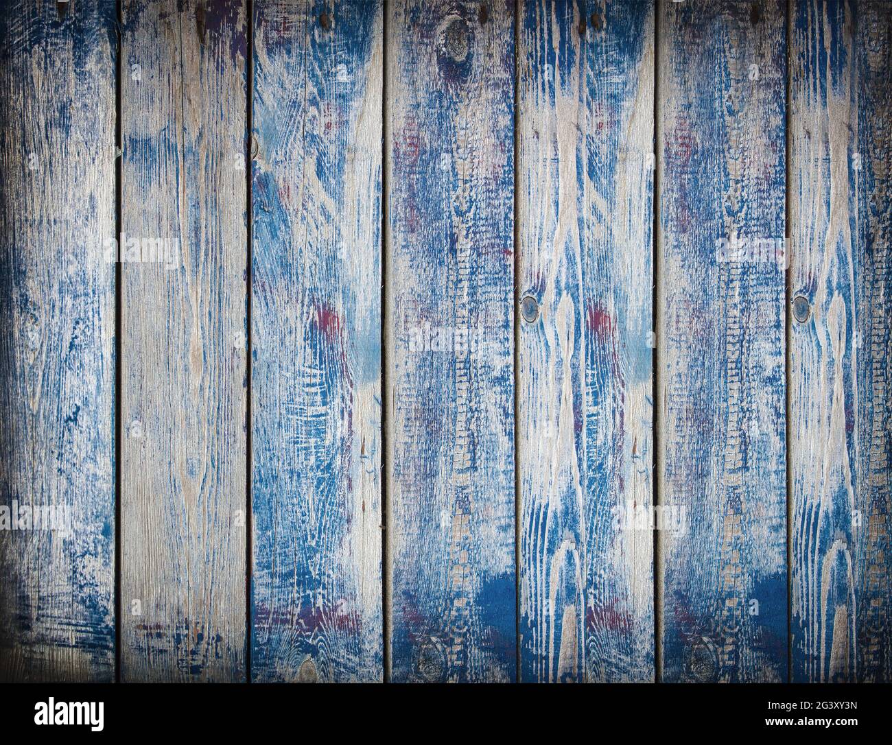 Vintage wooden dark blue boards. Front view with copy space Stock Photo ...