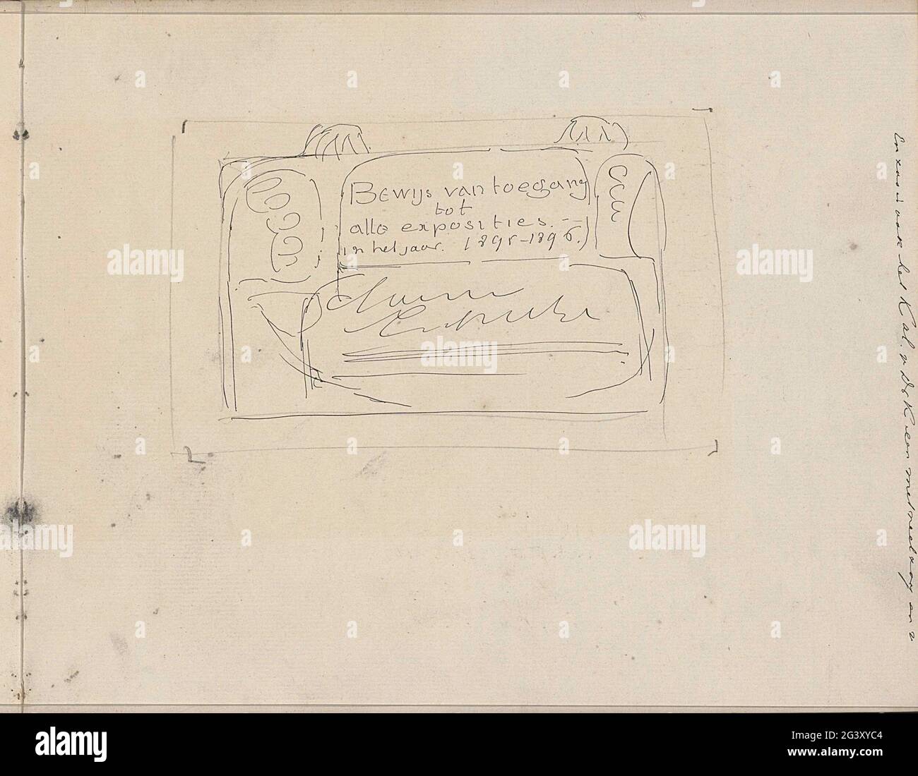 Design for proof of access. Leaf 26 Recto from a sketchbook with 44 ...