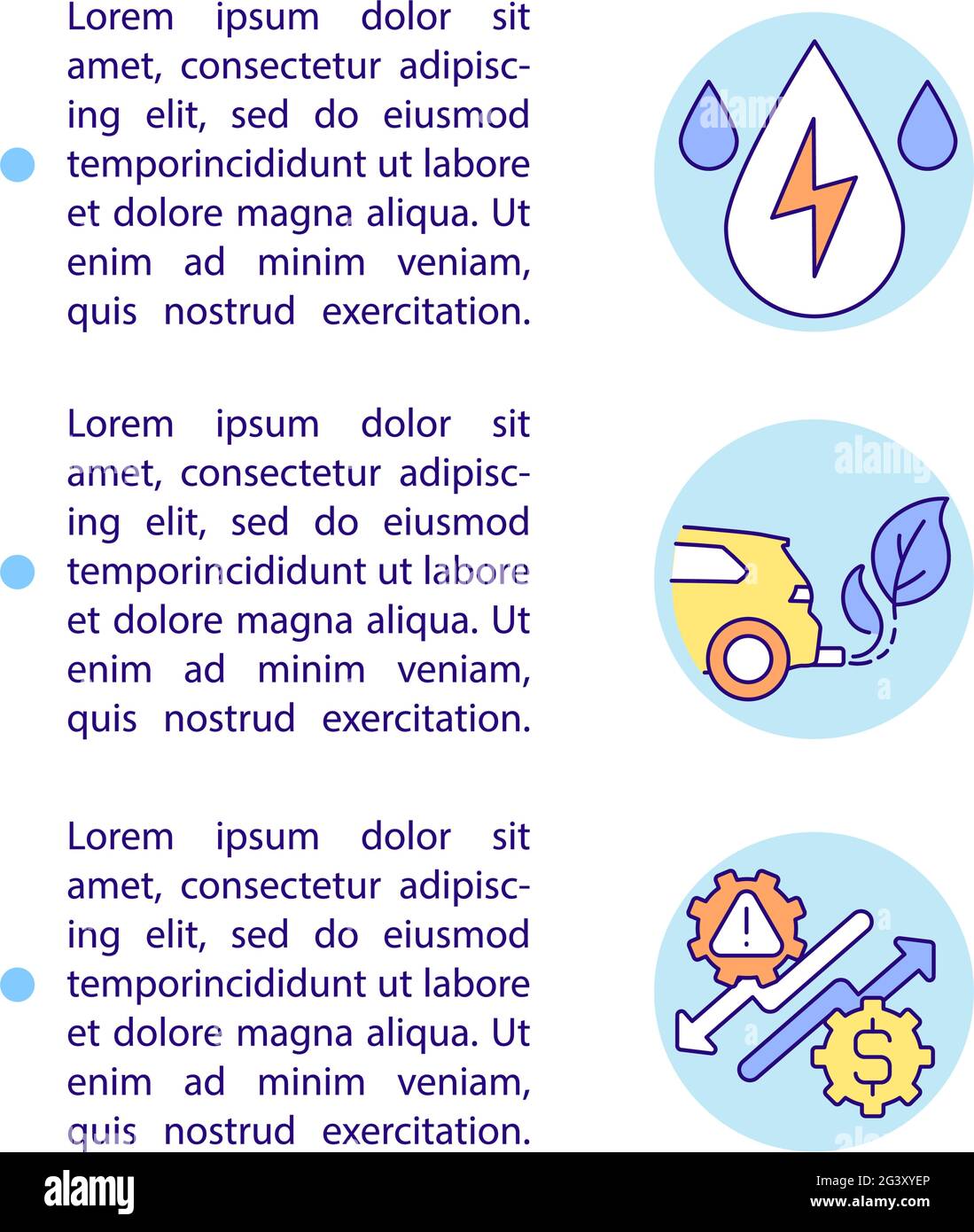 Clean and secure energy source concept line icons with text Stock ...