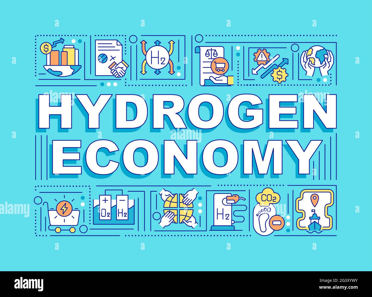 Hydrogen economy word concepts banner Stock Vector Image & Art - Alamy