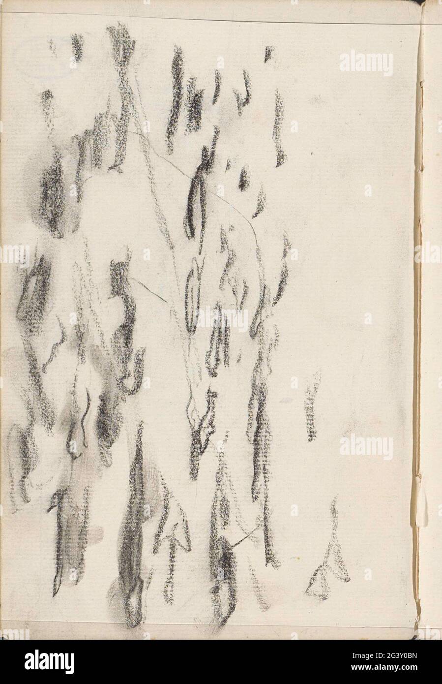 Study, possibly water or a cloudy air. Page 7 From a sketchbook with 6 ...