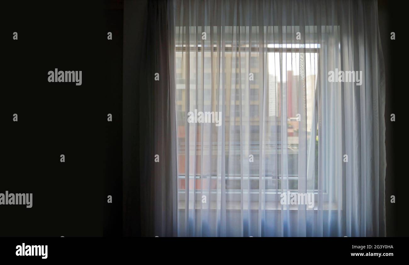 White curtains background hi-res stock photography and images - Alamy