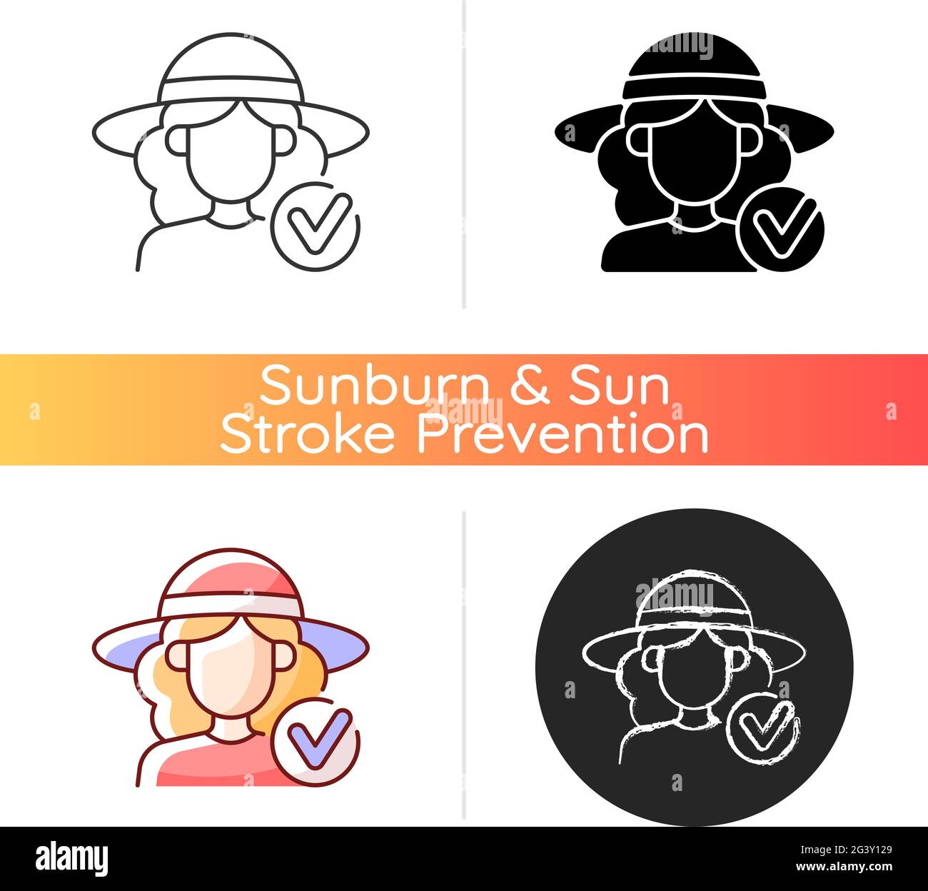 Wide brimmed hat Stock Vector Images - Alamy