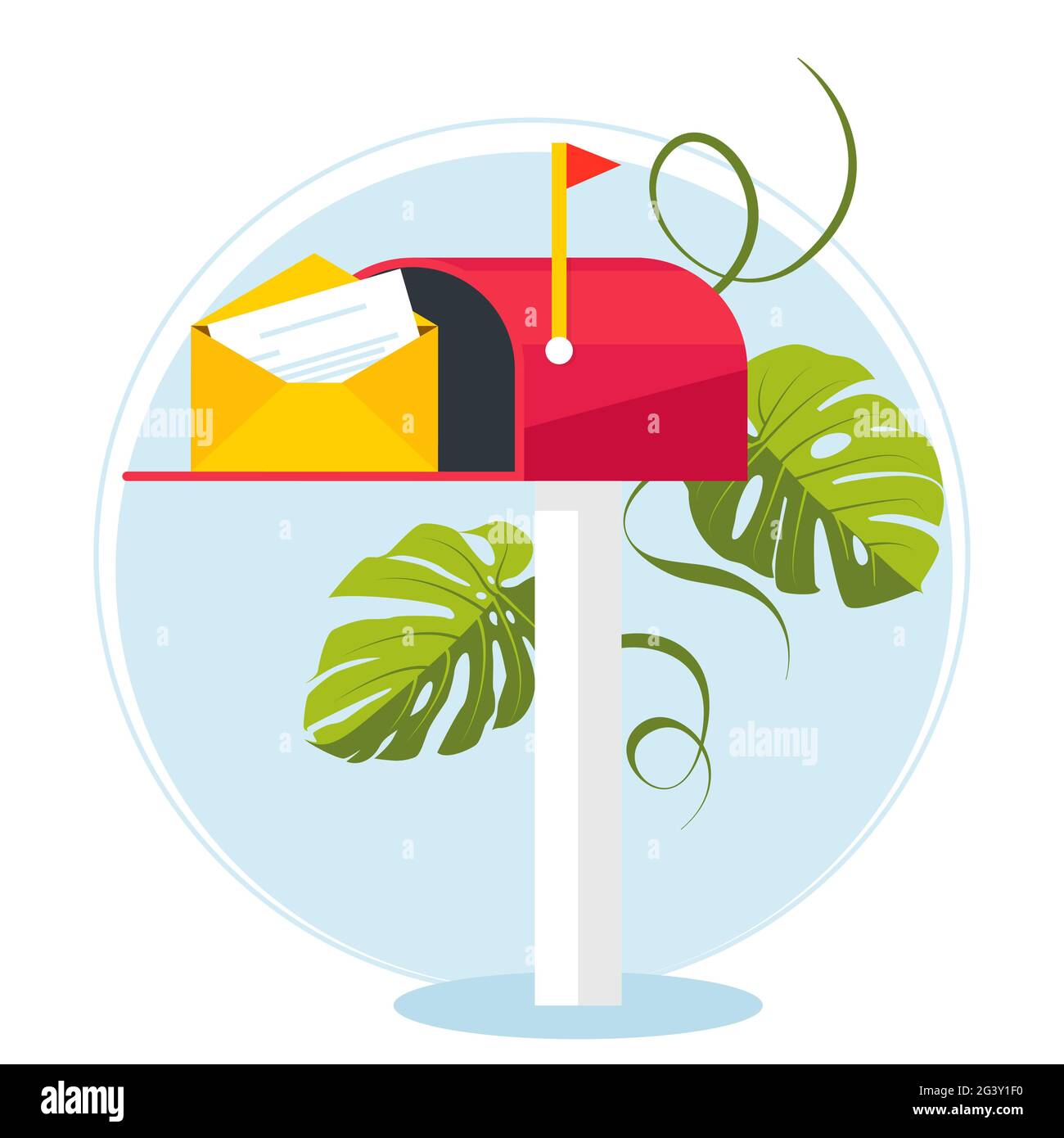 Post office postbox Stock Vector Images - Alamy