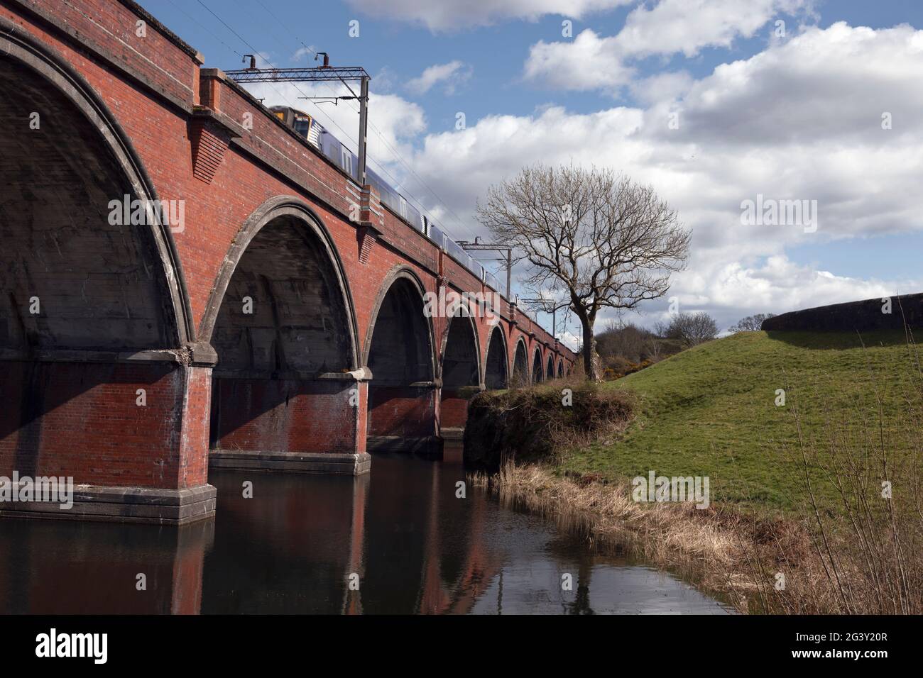 Railway reservoir train passing hi-res stock photography and images - Alamy