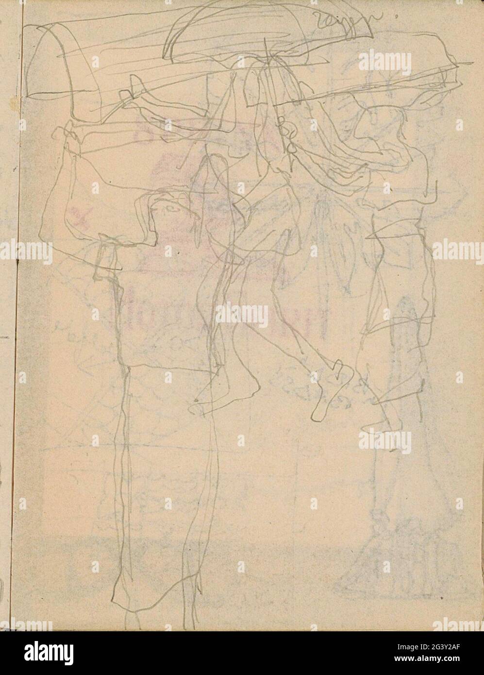 African women wearing scales on the head. Leaf 57 Recto from a ...