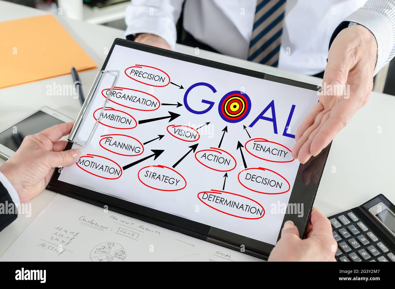Goal concept shown by a businessman Stock Photo - Alamy