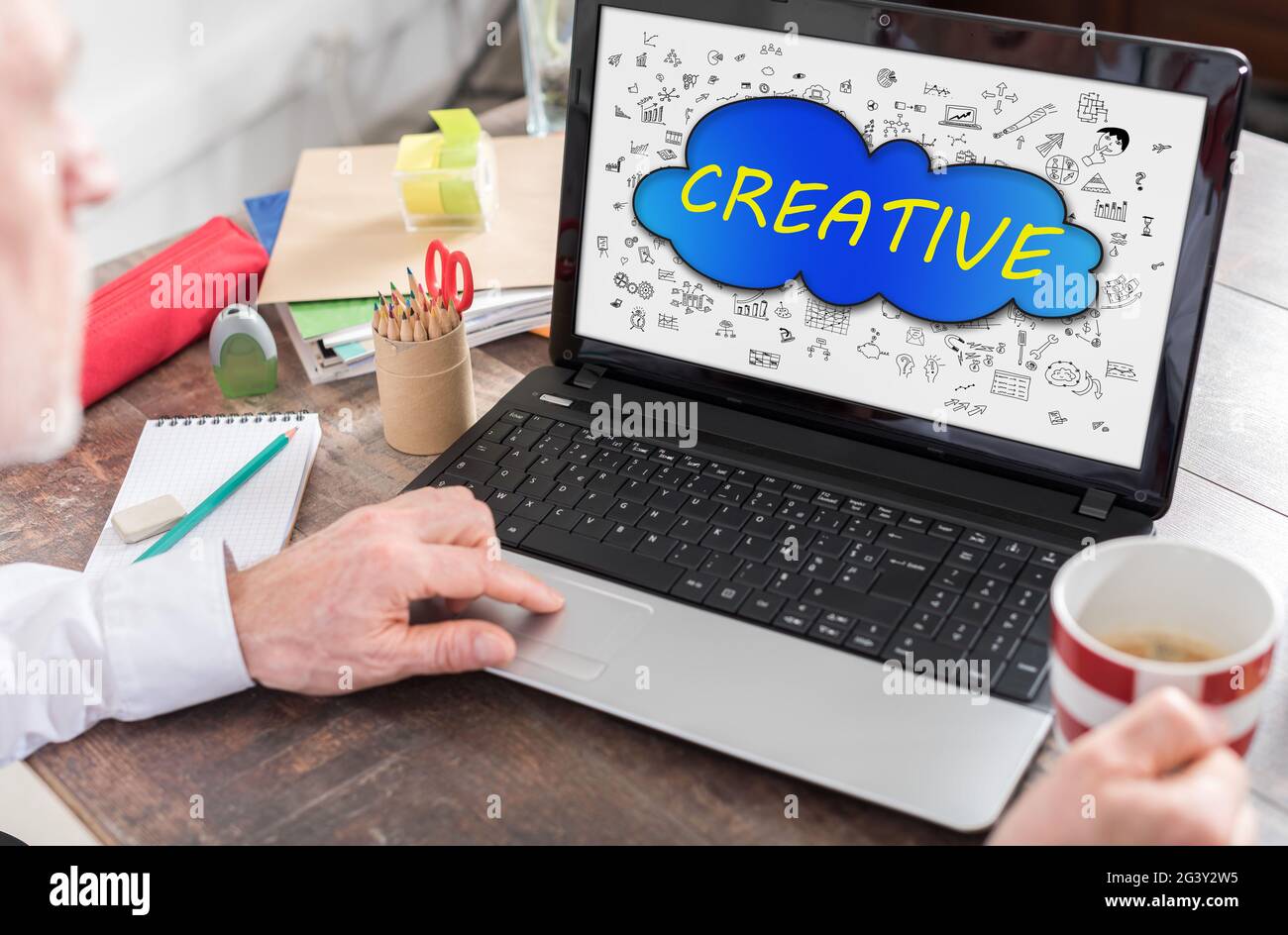 Creativity concept shown on a laptop screen Stock Photo - Alamy