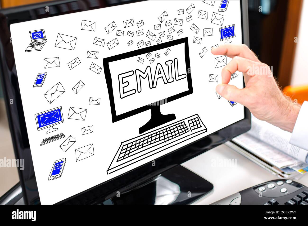 Email concept shown on a computer screen Stock Photo - Alamy
