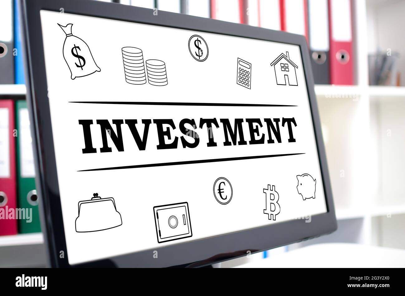 Investment concept shown on a computer screen Stock Photo - Alamy