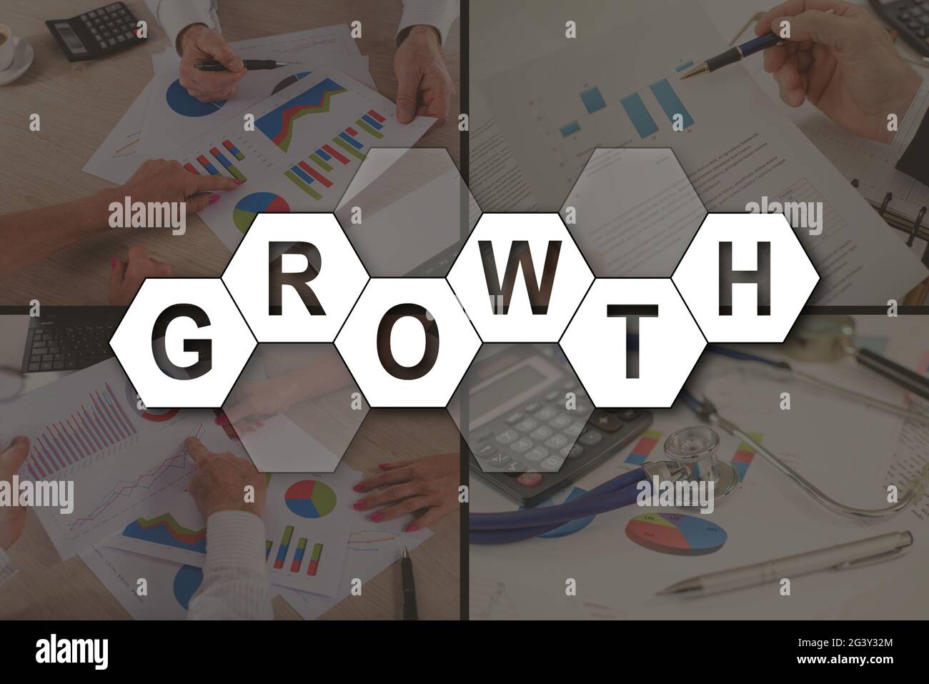 Growth concept illustrated by pictures on background Stock Photo - Alamy