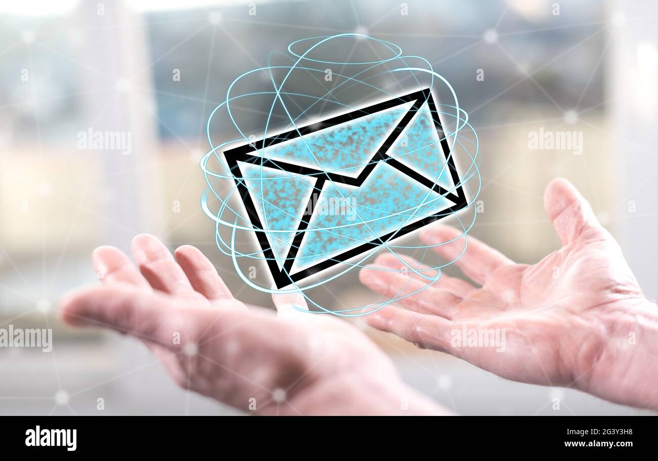 Email icon concept above hi-res stock photography and images - Alamy