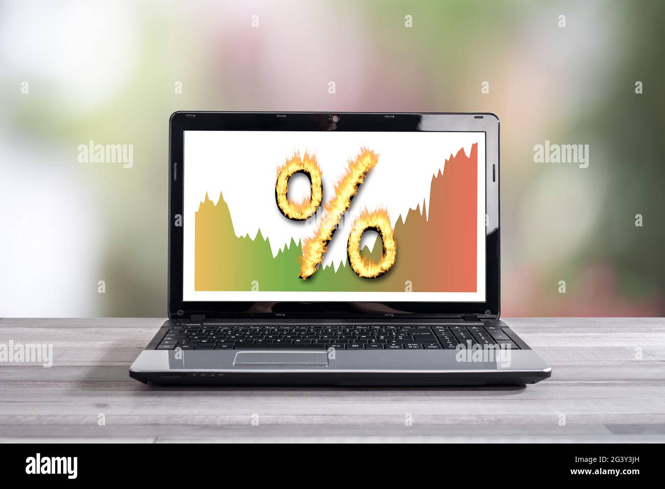 Interest rates concept shown on a laptop screen Stock Photo - Alamy