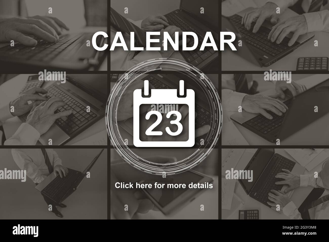 Calendar concept illustrated by pictures on background Stock Photo - Alamy