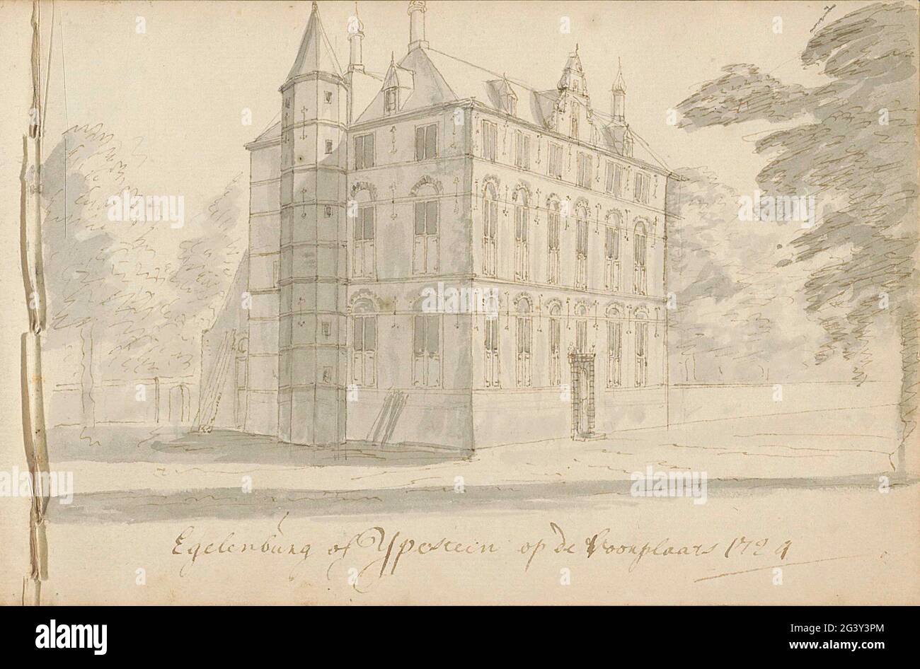 Ypestein castle in Heiloo. Ipestein castle in Heiloo seen from the ...