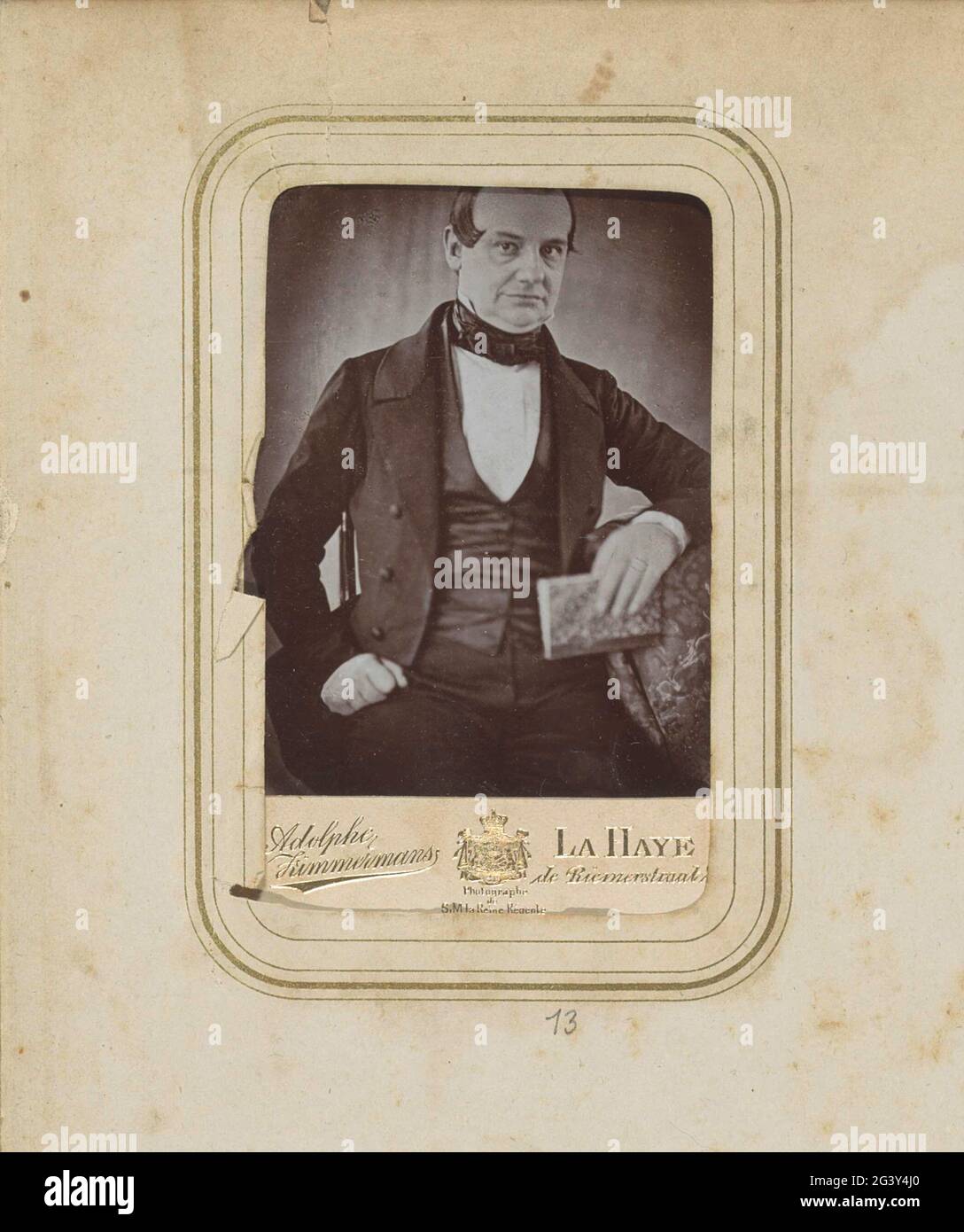 Portrait of a.j. Swart with a book in hand. Part of family album from H ...