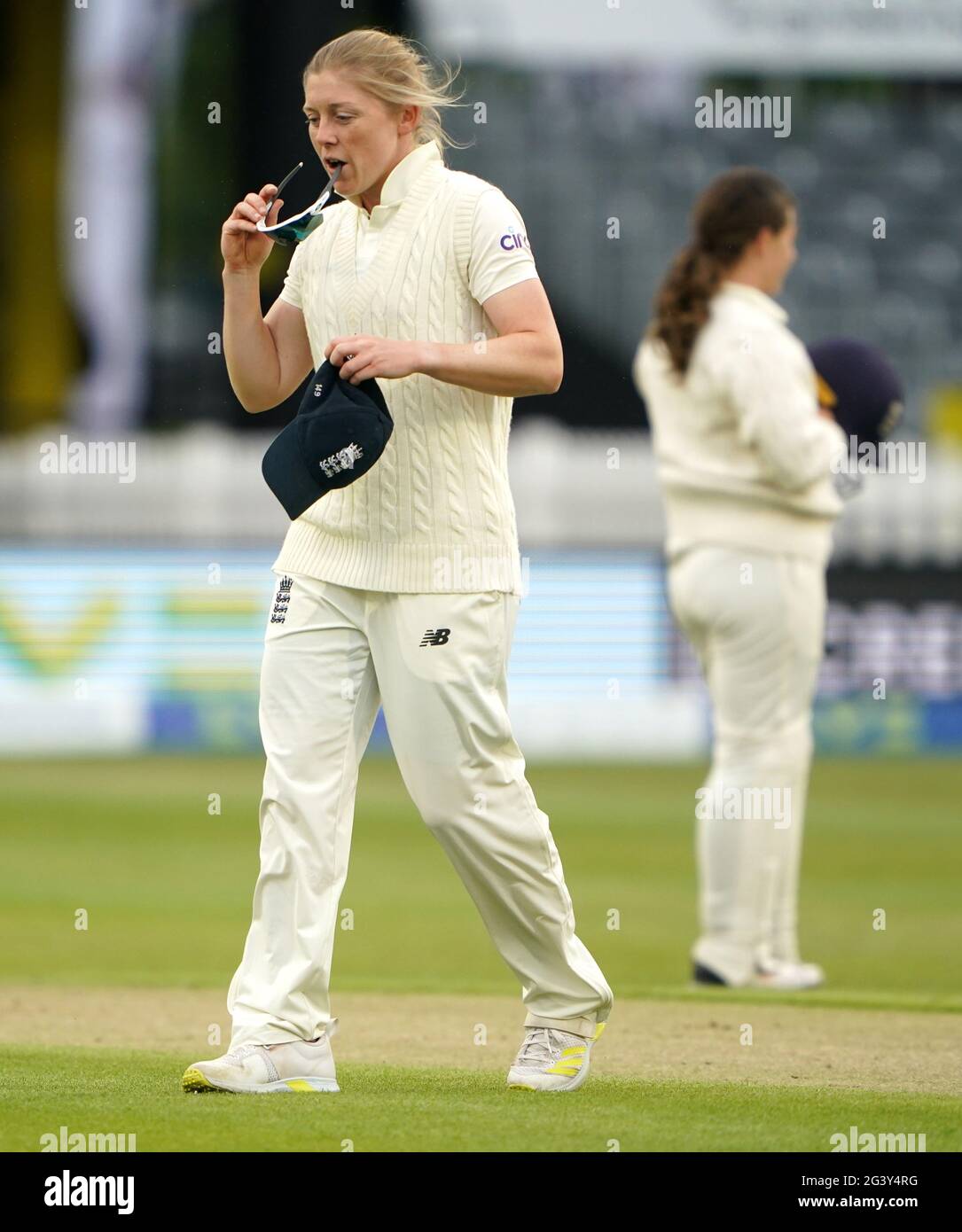 England's Heather Knight in action during day three of the Women's ...