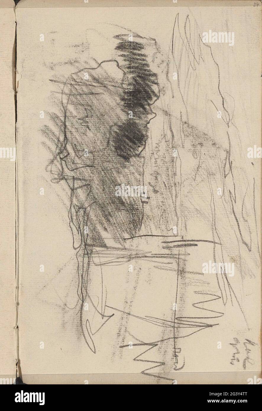 Study, possibly from a cityscape. Page 24 From a sketchbook with 15 ...