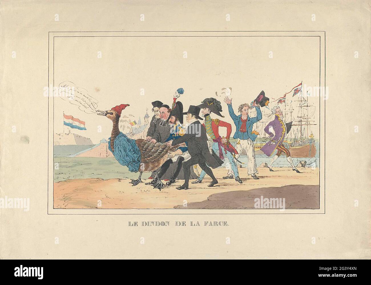 Belgium exploited by different countries, 1831; Le Dindon de la Farce ...