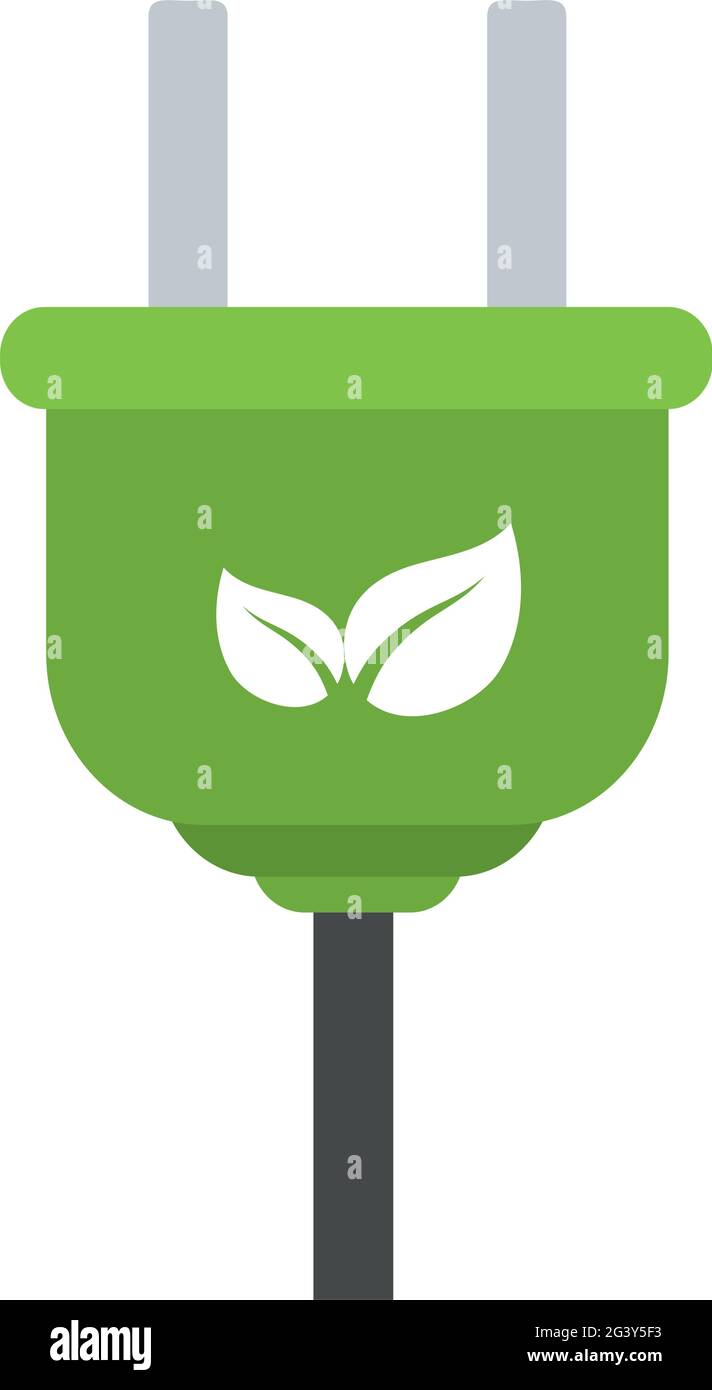 eco electric plug on white background Stock Vector Image & Art - Alamy