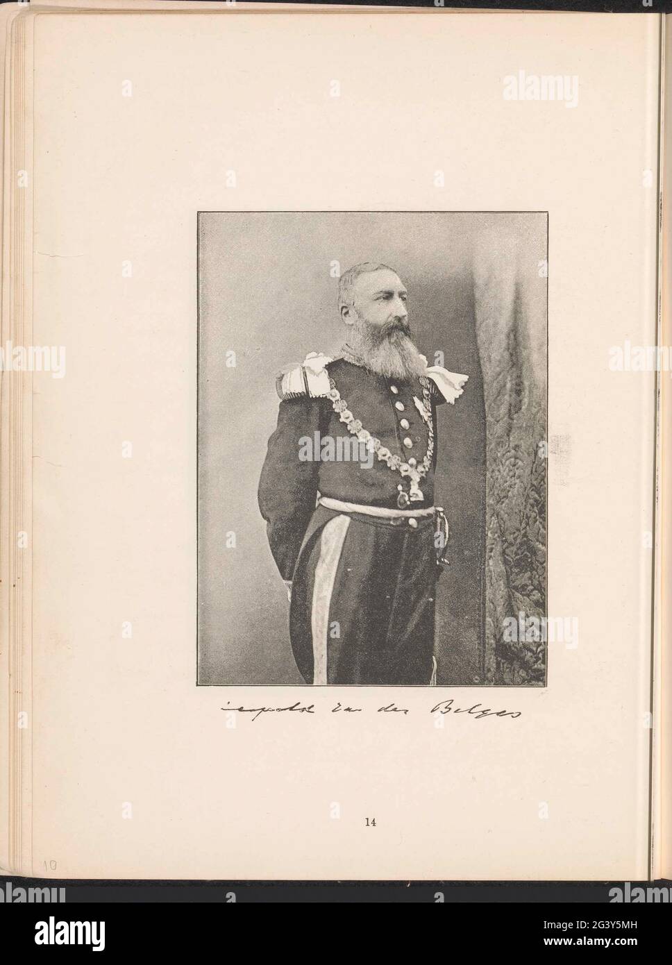 Portrait of King Leopold II of Belgium Stock Photo - Alamy