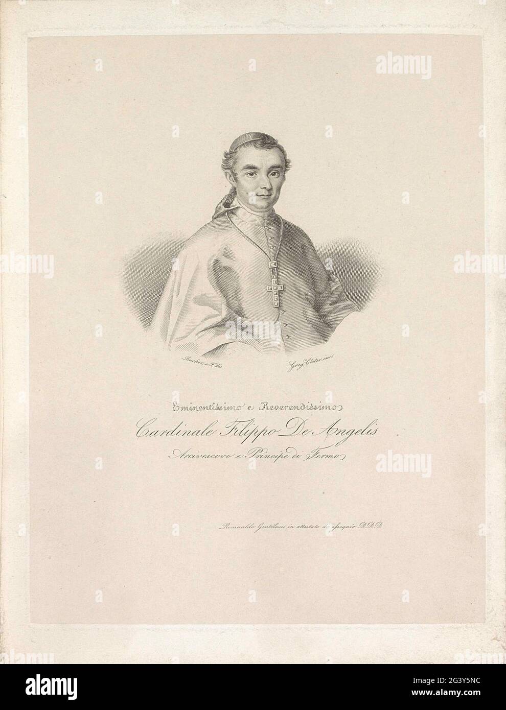 Portrait of Cardinal Filippo de Angelis Stock Photo - Alamy