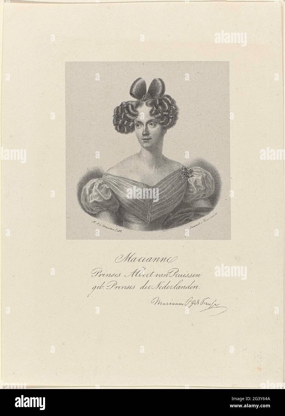 Portrait of Marianne, Princess of the Netherlands. Portrait of Marianne ...