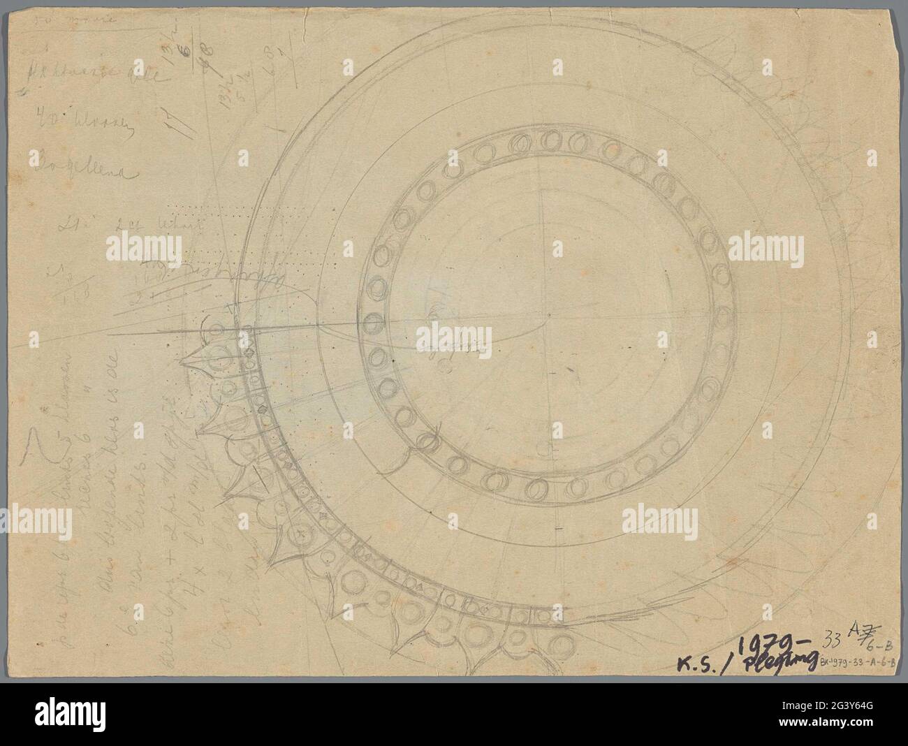Sketch of a lace design of a sculpture for reticella technique in white ...