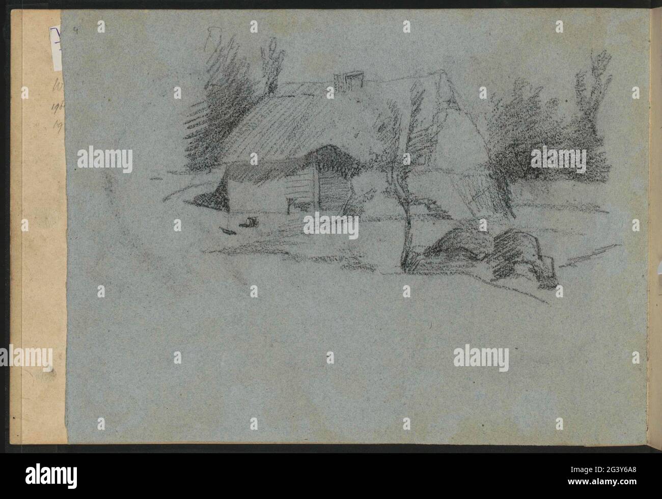 Farm house. Page 4 from a sketchbook with 19 sheets Stock Photo - Alamy