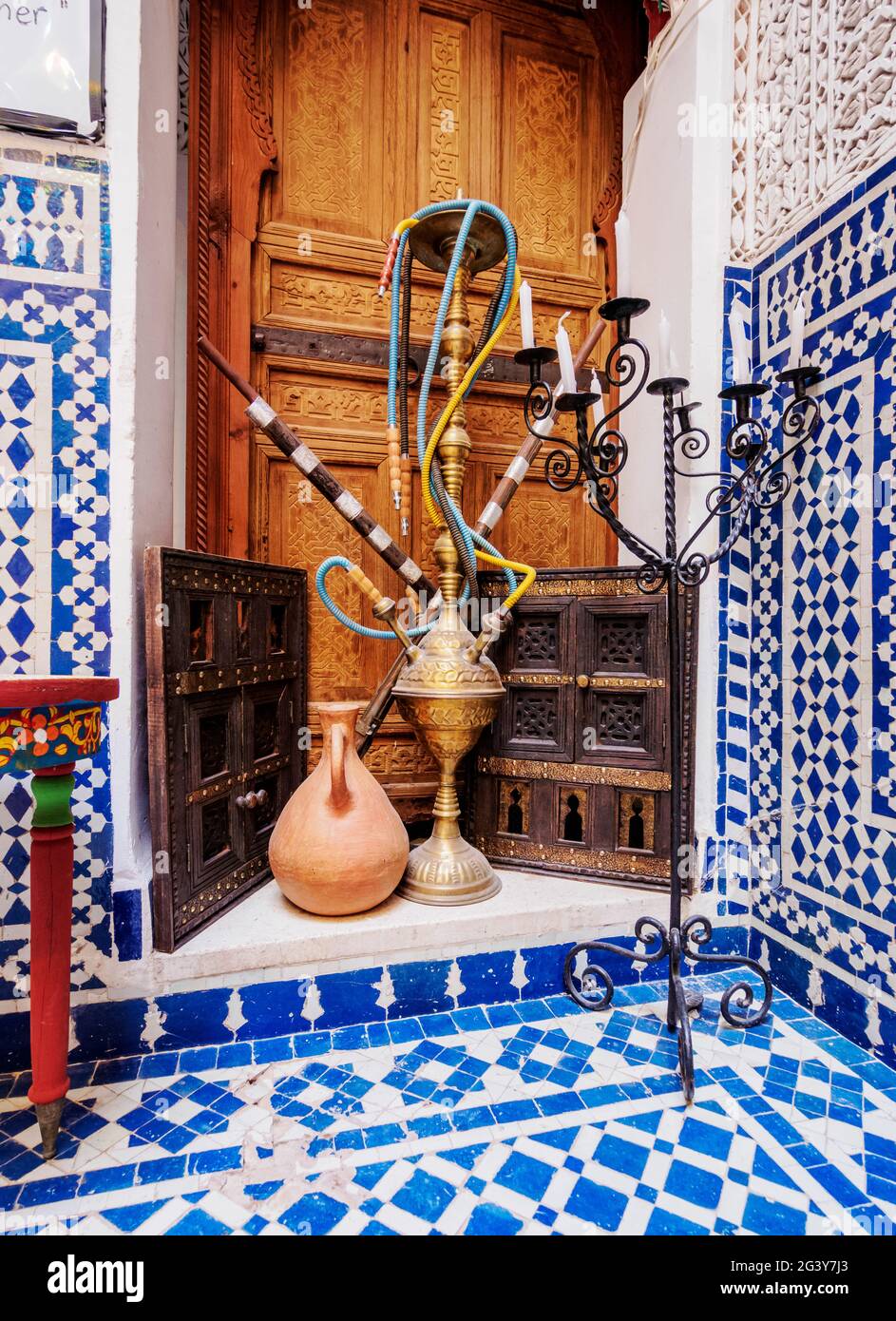 Typical Moroccan Hookah or Shisha, the Old Medina in Fes, Fez-Meknes ...