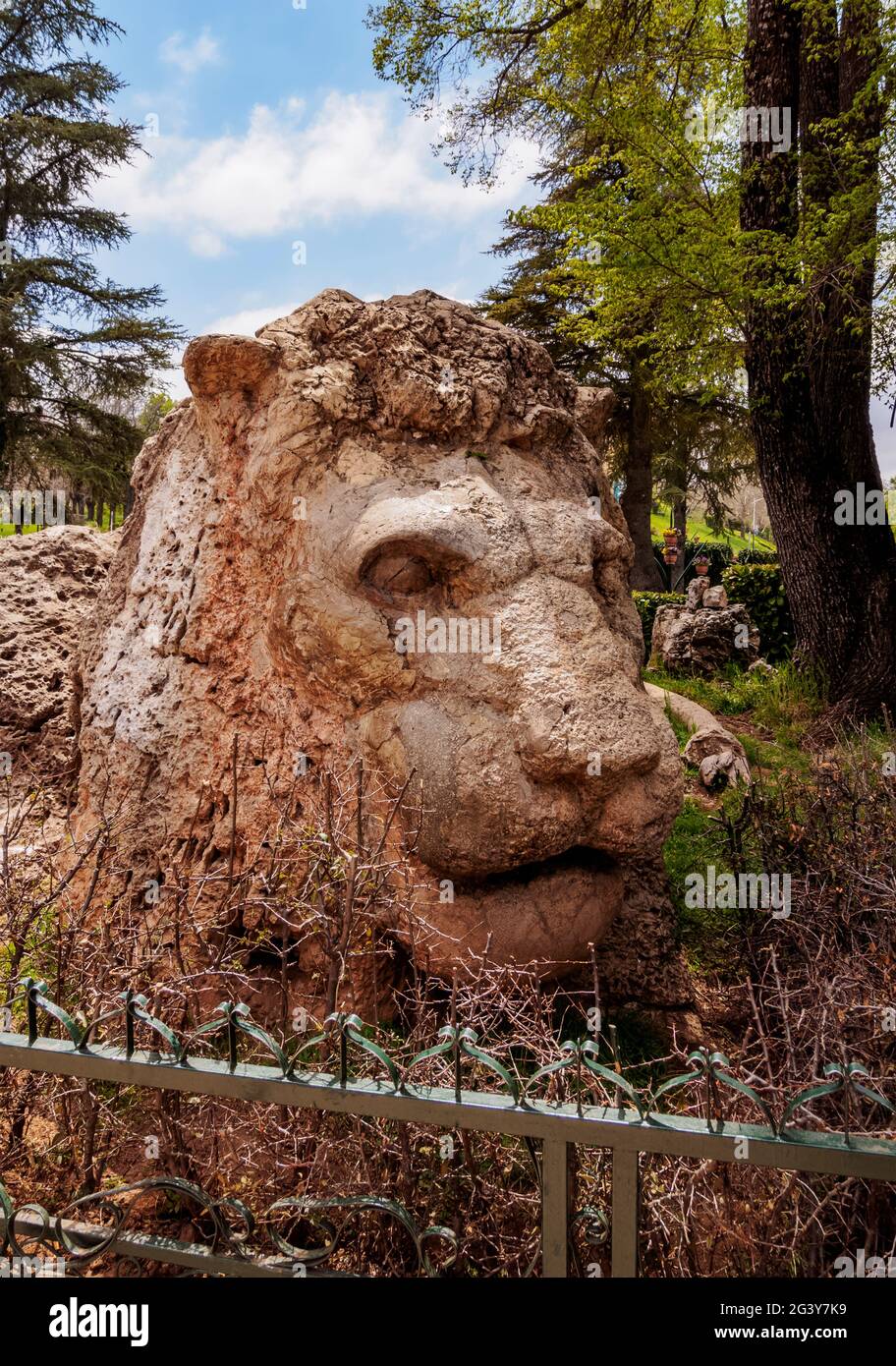 Lion Sculpture in Ifrane, coldest place in Africa, Middle Atlas, Fez ...