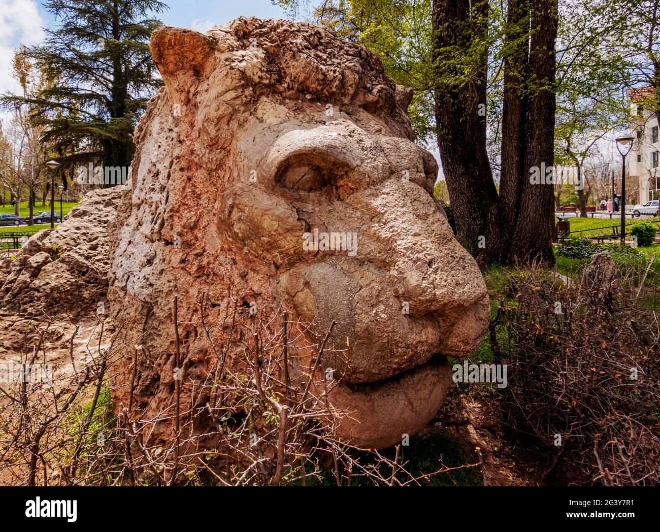 Lion Sculpture in Ifrane, coldest place in Africa, Middle Atlas, Fez ...