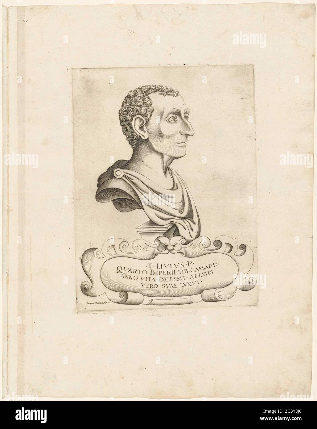Portrait of Titus Livius. Portrait bust from Titus Livius and Profil to ...