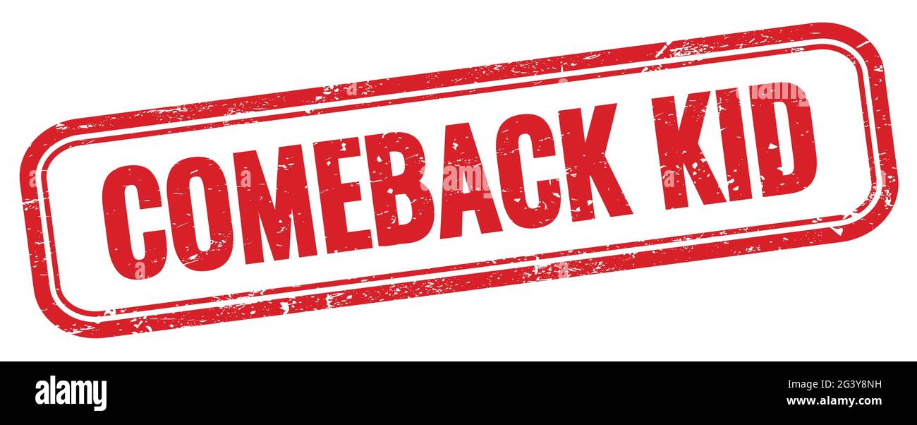 COMEBACK KID text on red grungy vintage rectangle stamp Stock Photo - Alamy