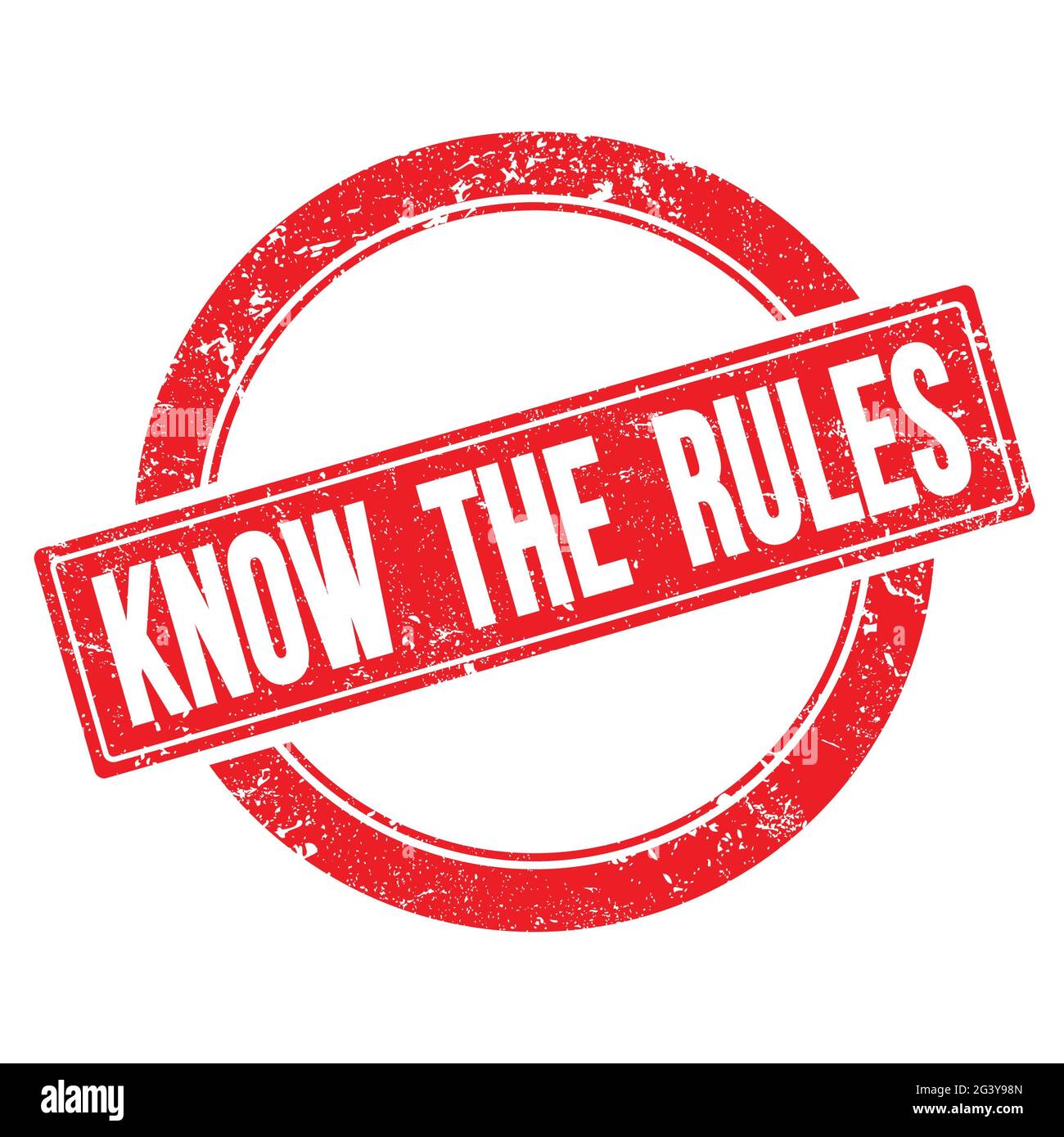 Know the rules stamp hi-res stock photography and images - Alamy