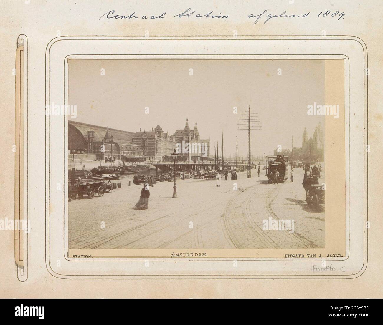 Central Station in Amsterdam with street traffic, seen in an easterly ...