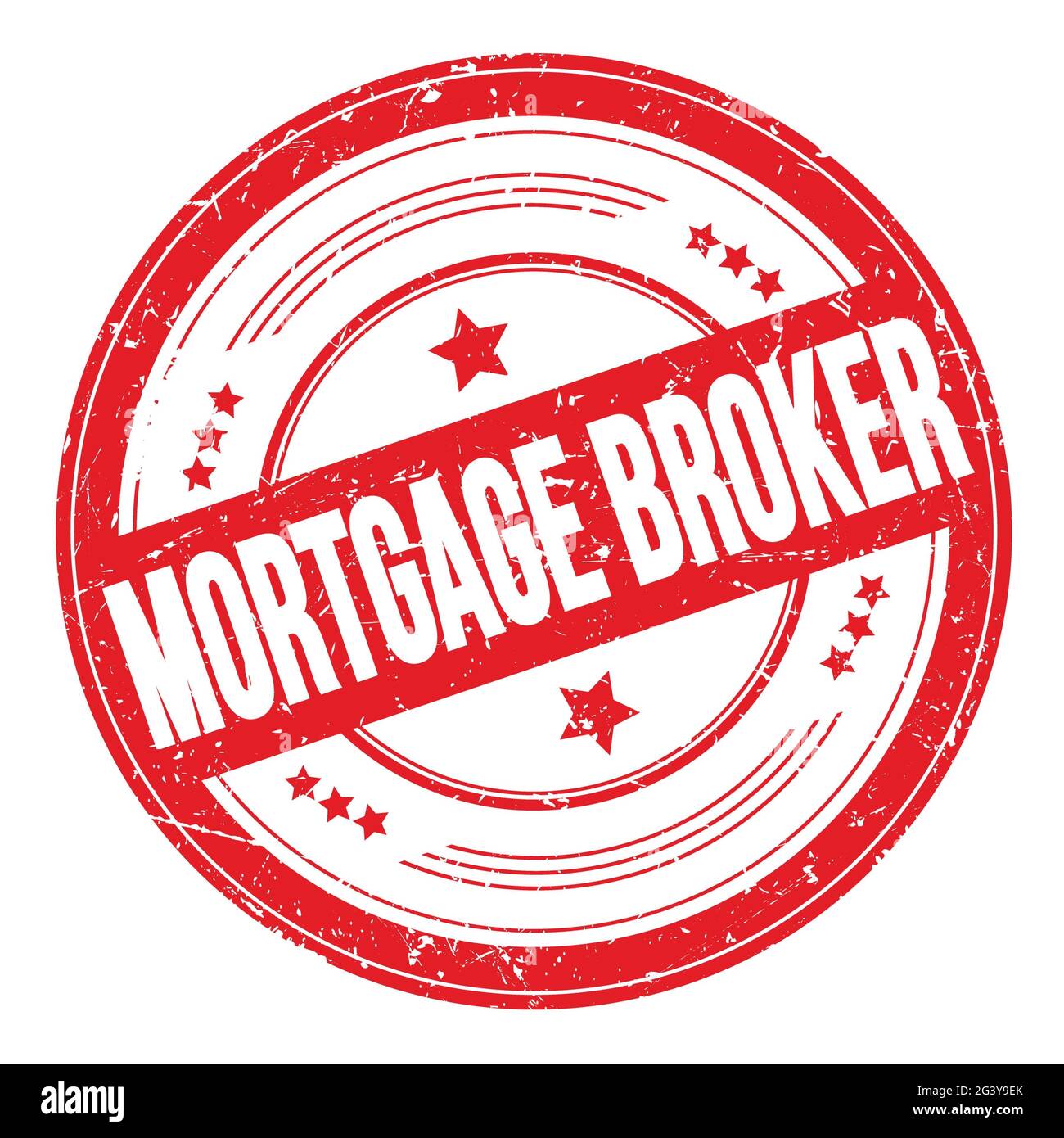 MORTGAGE BROKER text on red round grungy texture stamp Stock Photo - Alamy
