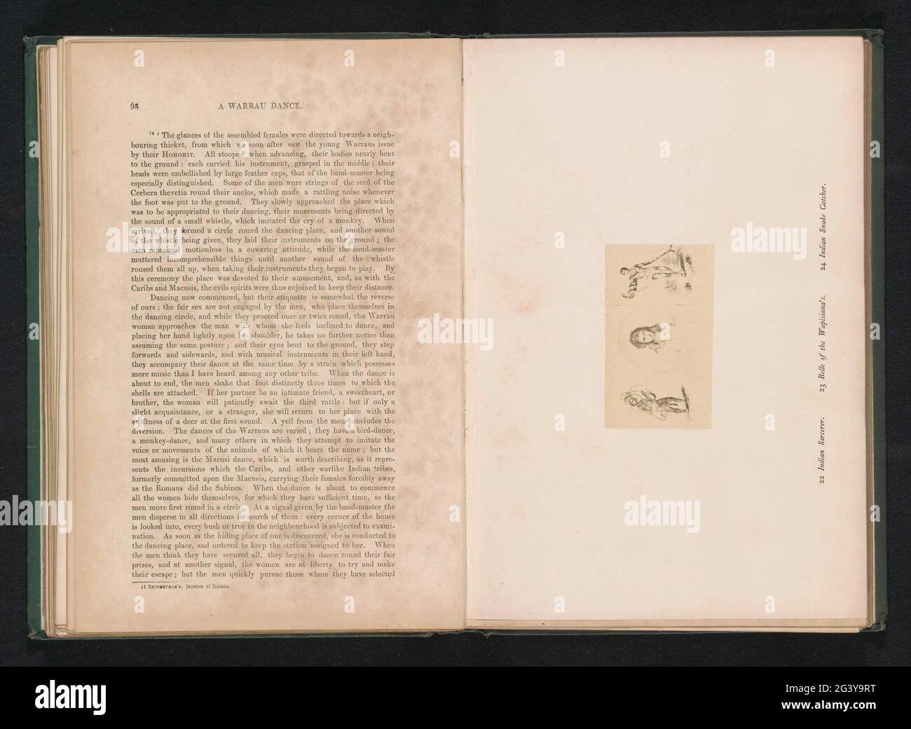 Photo production of a drawing of three people from the indigenous ...