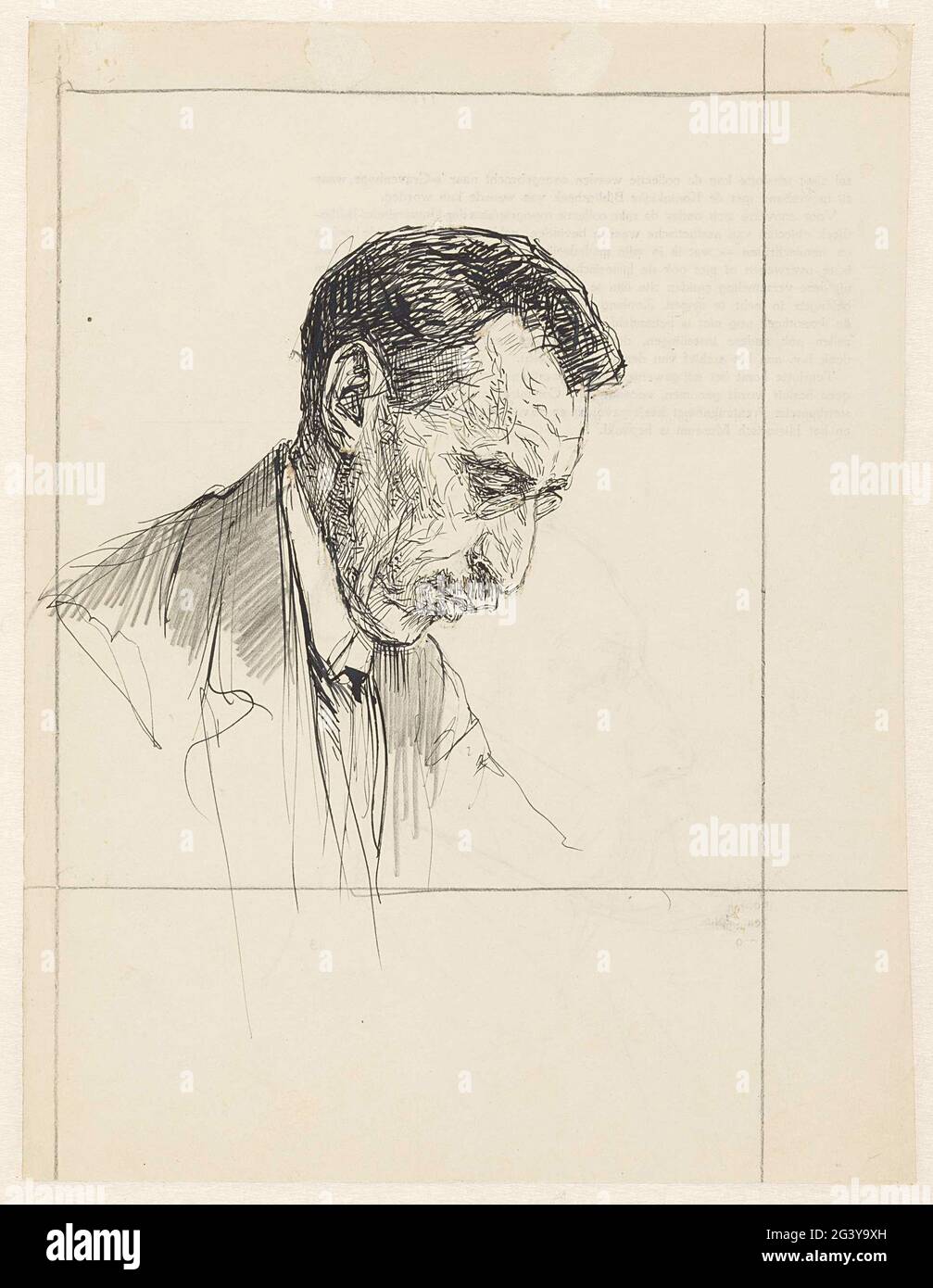 Portrait of P. Visser, profile to the right Stock Photo - Alamy