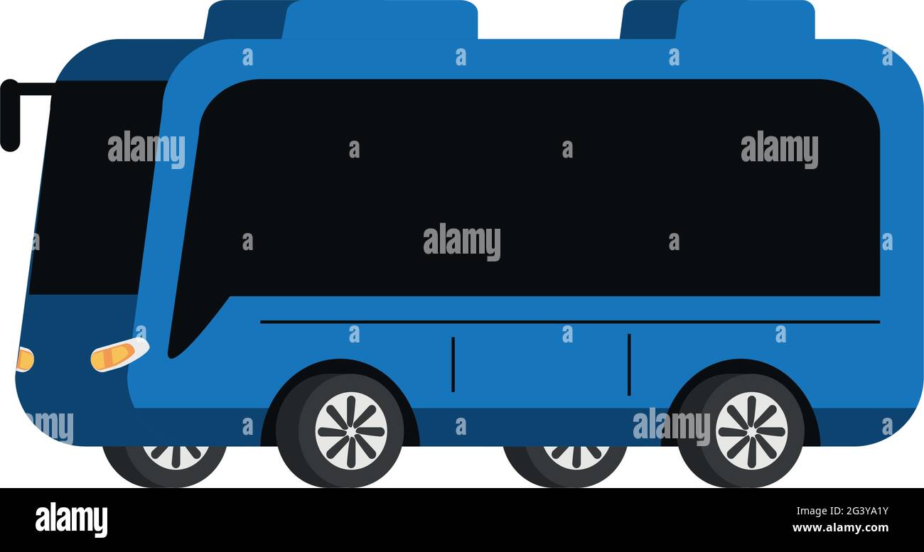 blue bus public Stock Vector Image & Art - Alamy
