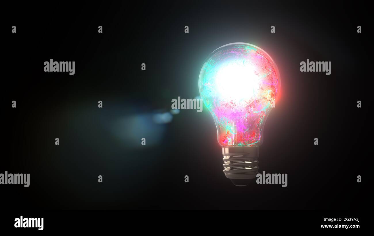 Light Bulb Color Splash Stock Photo - Alamy
