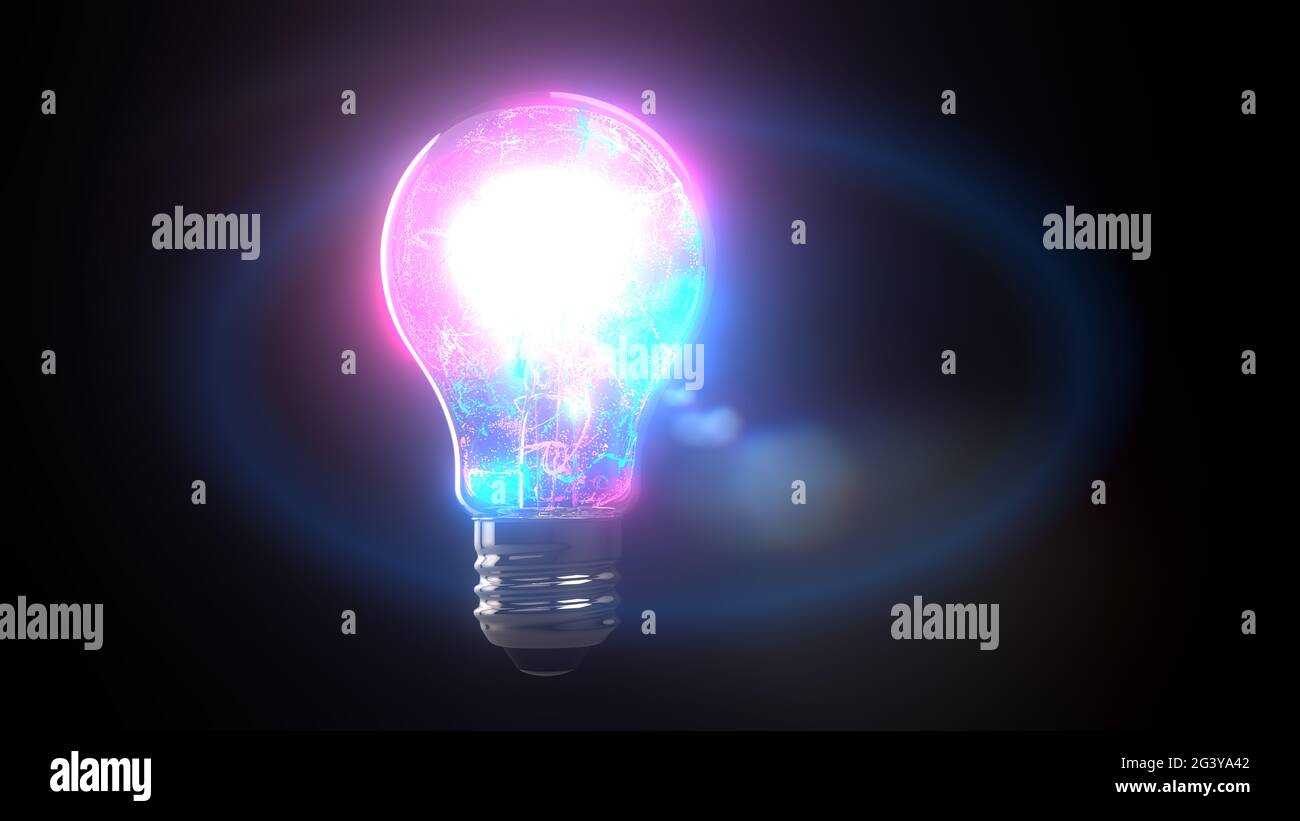 Light Bulb Color Splash Stock Photo - Alamy